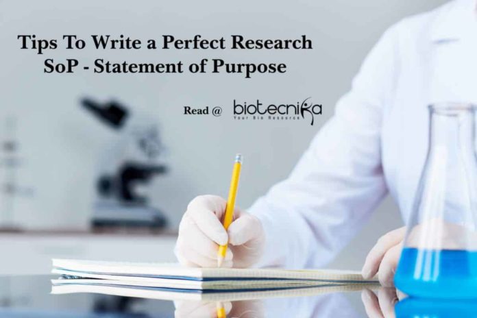 Research SoP – Tips To Write a Perfect Research SoP
