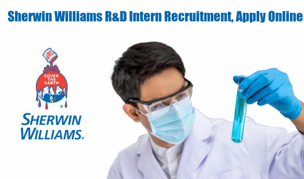 Sherwin Williams R&D Intern Recruitment, Apply Online